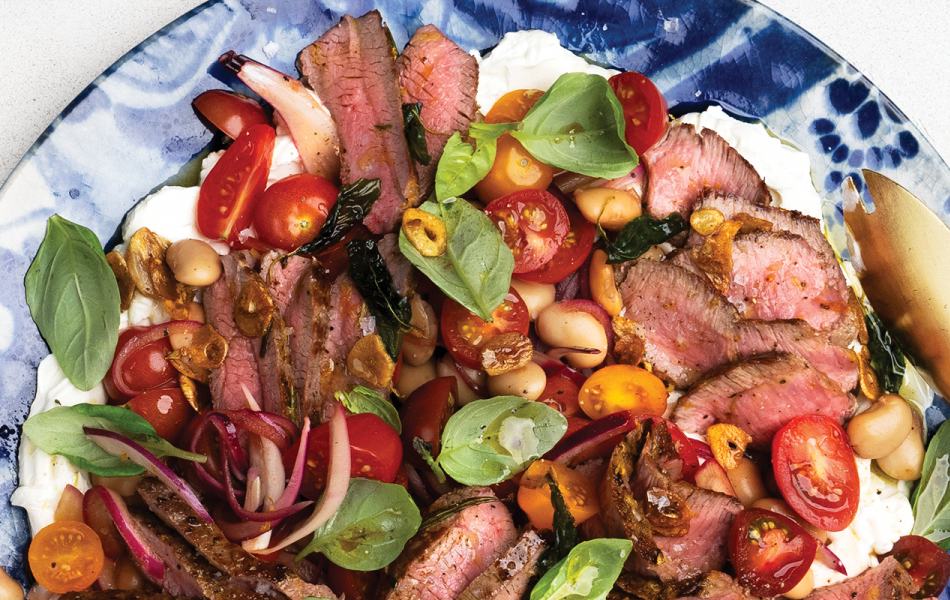 Lamb Loin with Butterbean and Tomato Salad Recipe | Maimoa Lamb